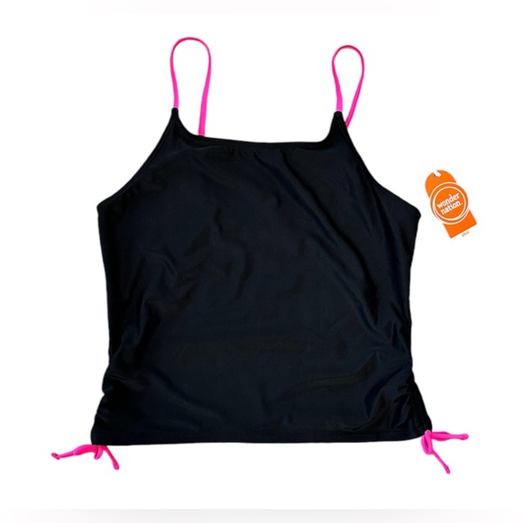 wonder nation | Swim | Xl 416 Plus Tween Tankini Top Swimsuit Black Hot ...